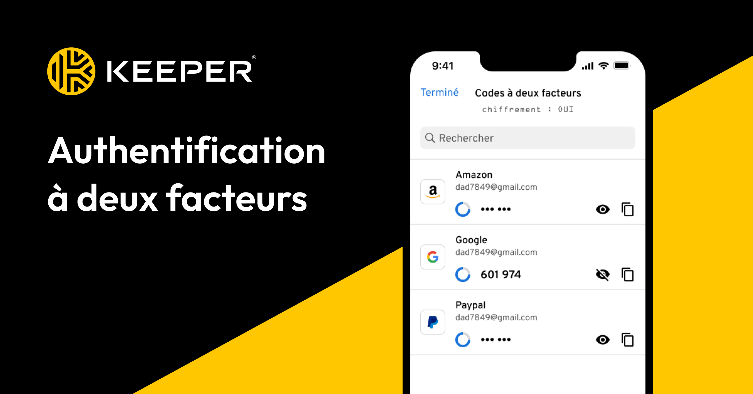 Activation de l'authentification à deux facteurs - Keeper Security