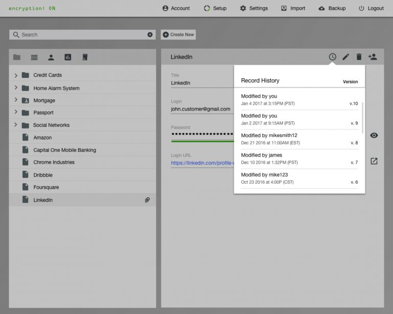 Track Changes to Passwords, Files, and Account Details - Keeper