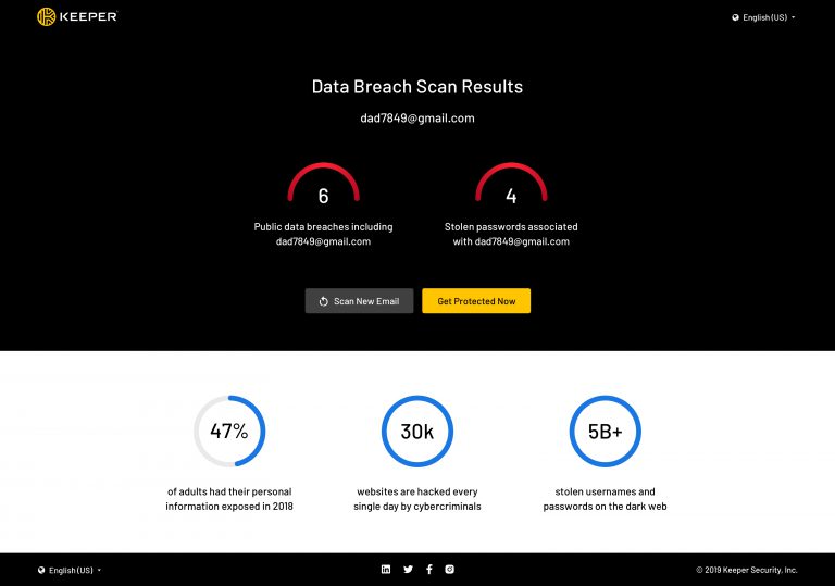 Get a Free Data Breach Scan Powered by BreachWatch