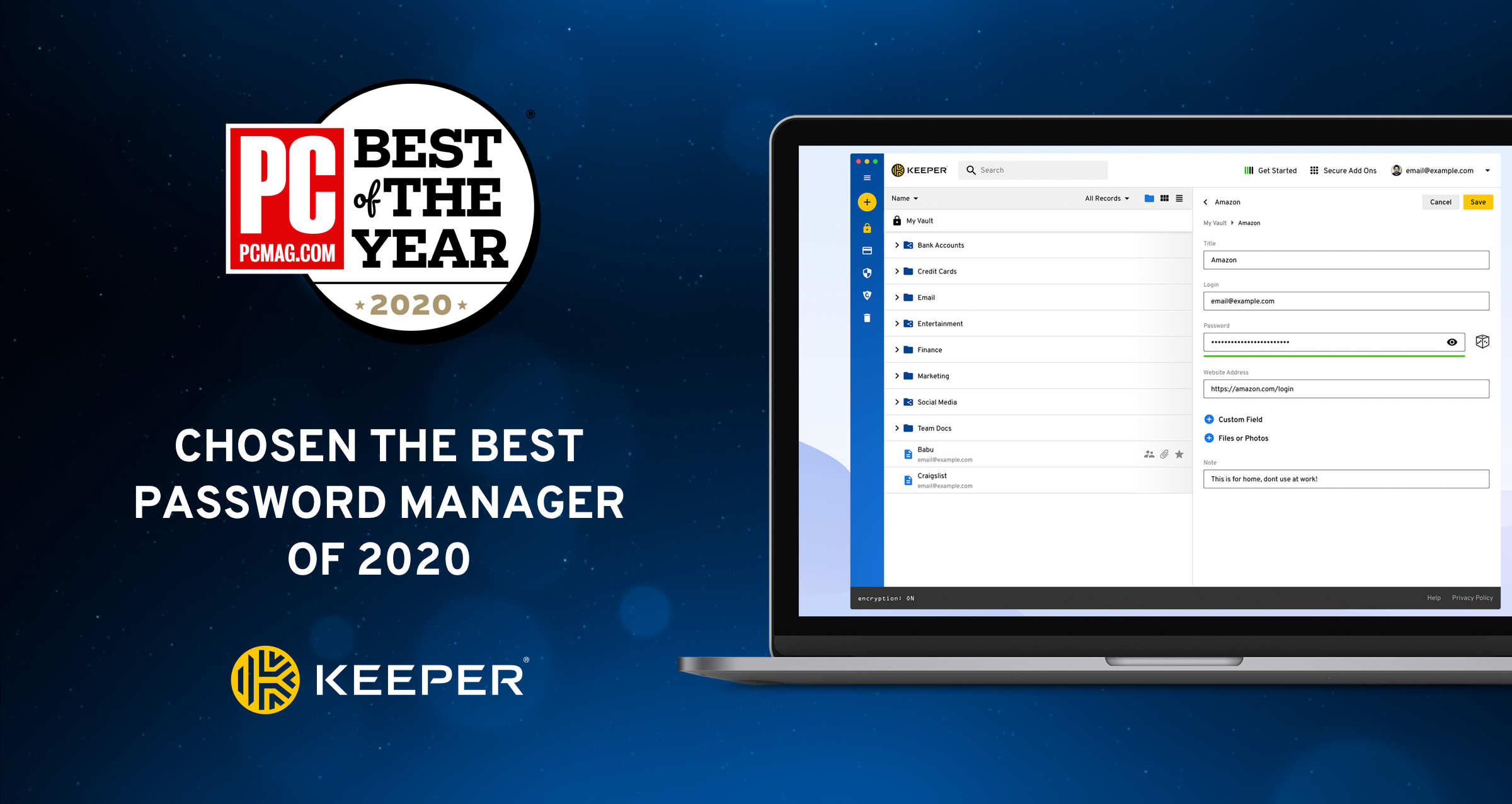 PCMag Names Keeper Best Password Manager - Keeper