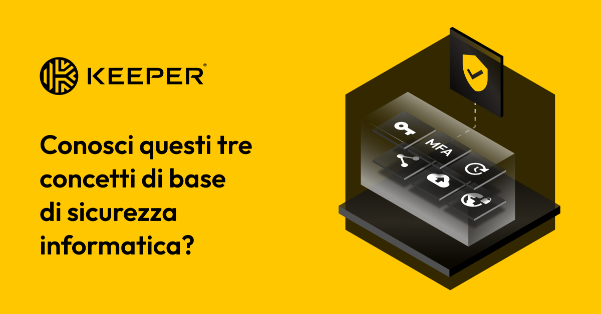 Conosci questi tre concetti di base di sicurezza informatica? - Keeper