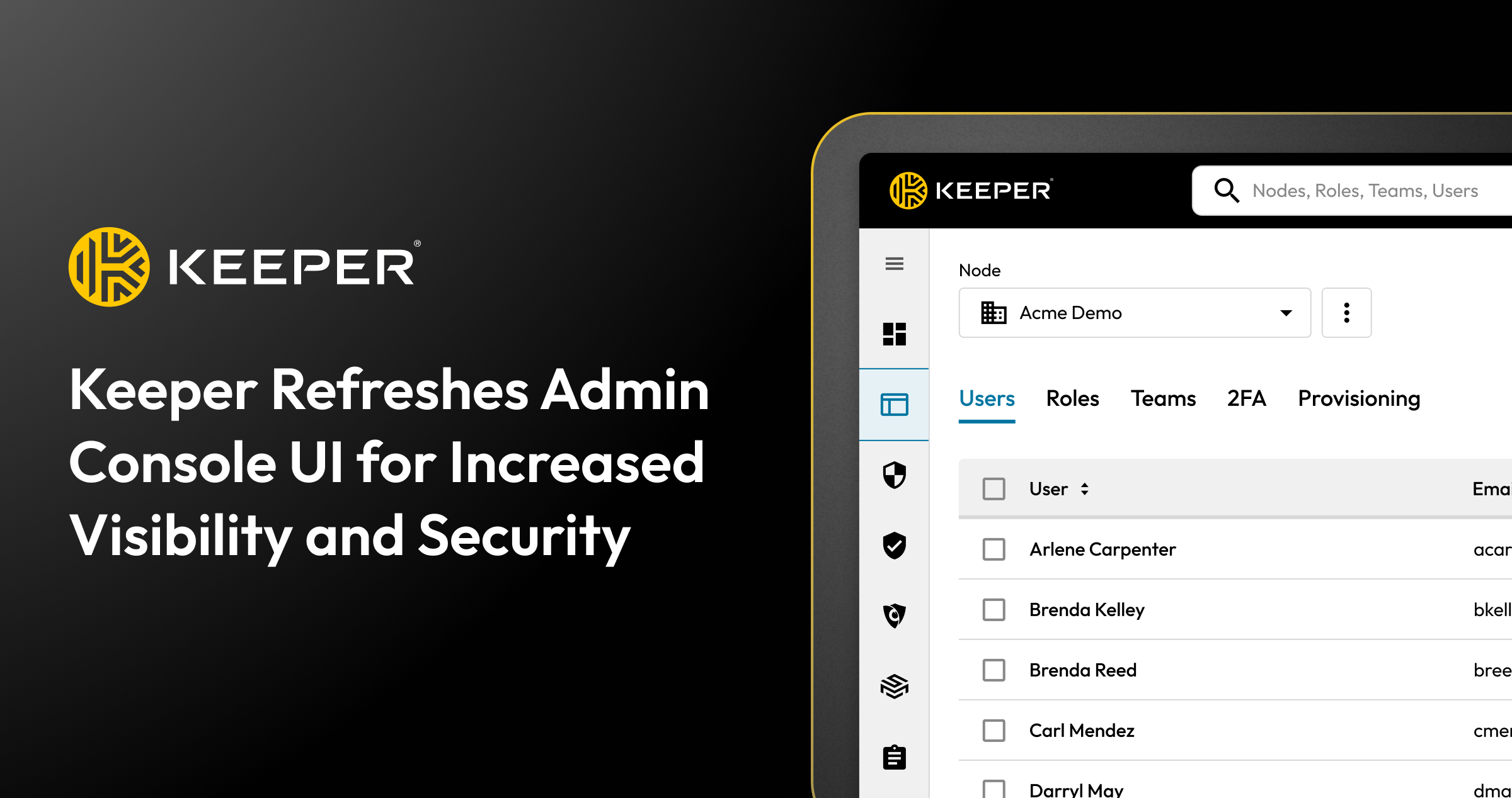 Keeper Refreshes Admin Console UI for Increased Visibility and Security