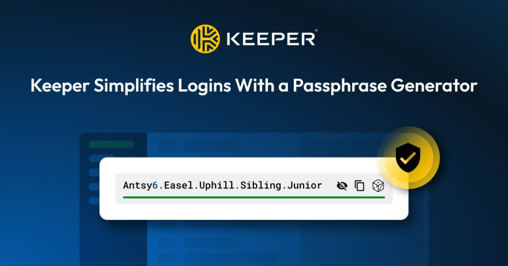 Keeper semplifica il login con il generatore di frasi d'accesso